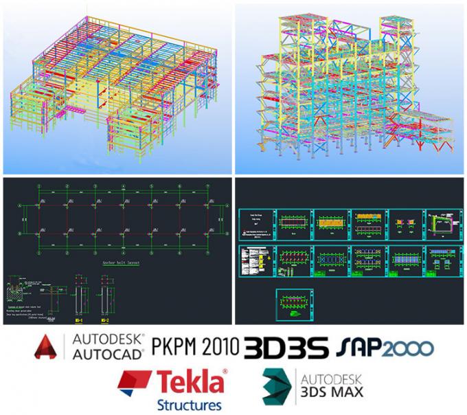 AutoCAD Struktur Baja Berat Kolom Vertikal Dan Balok Horizontal